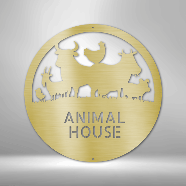 Personalized Animal House Monogram Metal Wall Signs|Farm Animal Metal ...