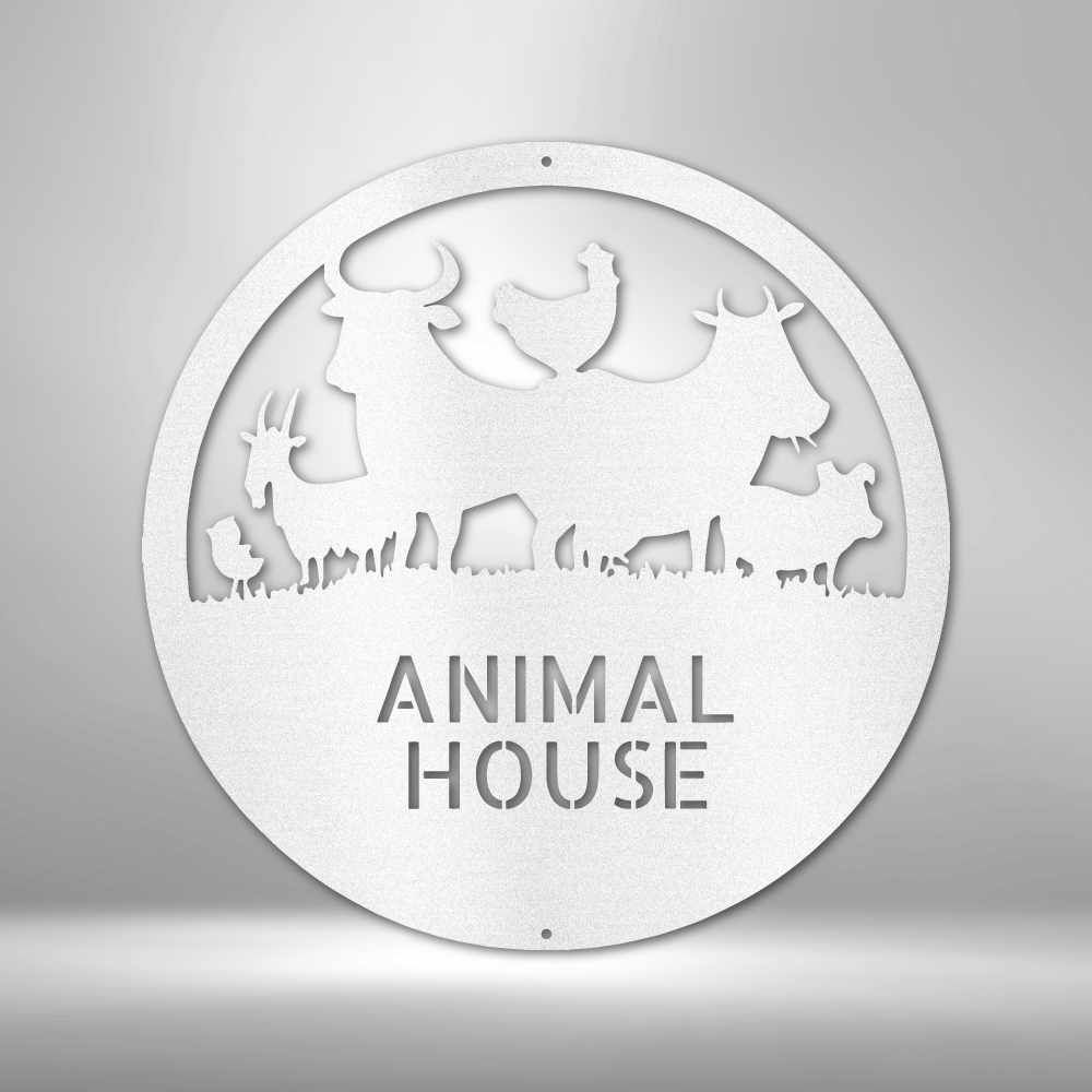 Personalized Animal House Monogram Metal Wall Signs|Farm Animal Metal ...