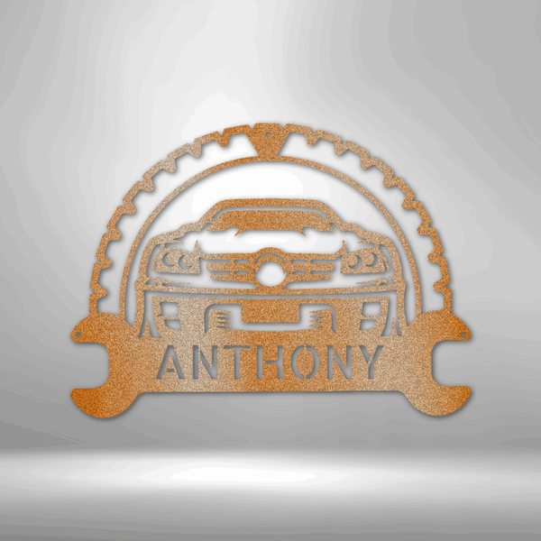 Personalized Classic Car Monogram Metal Wall Sign| Car Guy Gift Idea ...
